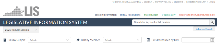 LIS Help | Bills and Resolutions - Searching