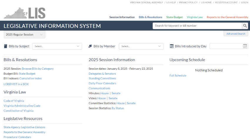LIS Help | Session Information - Navigating