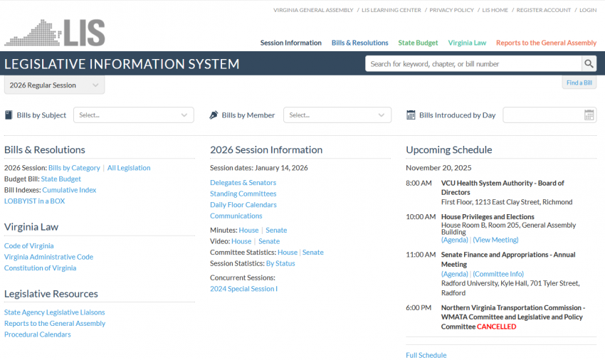 LIS Help | Session Information - Navigating